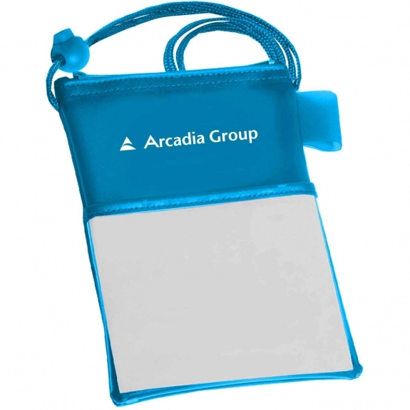 ID Badge Holder - Imprinted Custom Badge Holder with Pouch