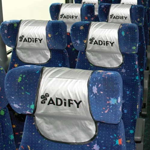Promotional Bus Head Rest Cover | Custom Head Rest Cover | ePromos