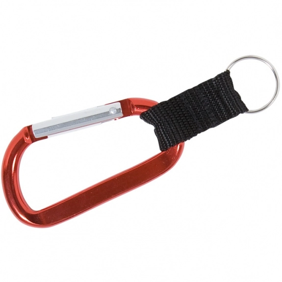 Customized Carabiner with Strap and Split Ring | ePromos