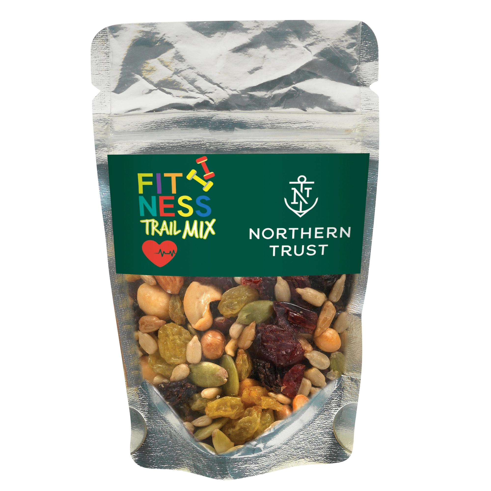 Full Color Healthy Resealable Custom Pouch - Fitness Trail Mix