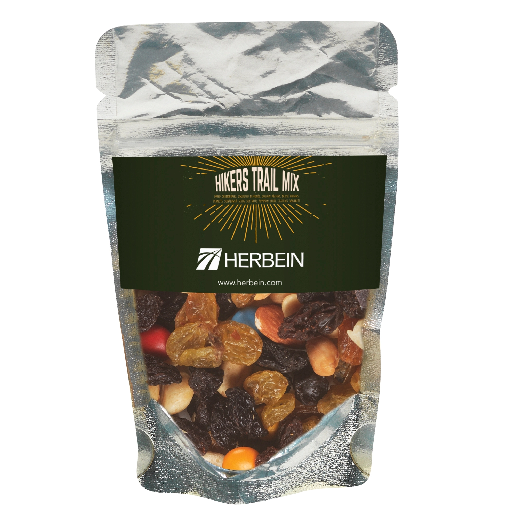 Full Color Healthy Resealable Custom Pouch - Hikers Trail Mix