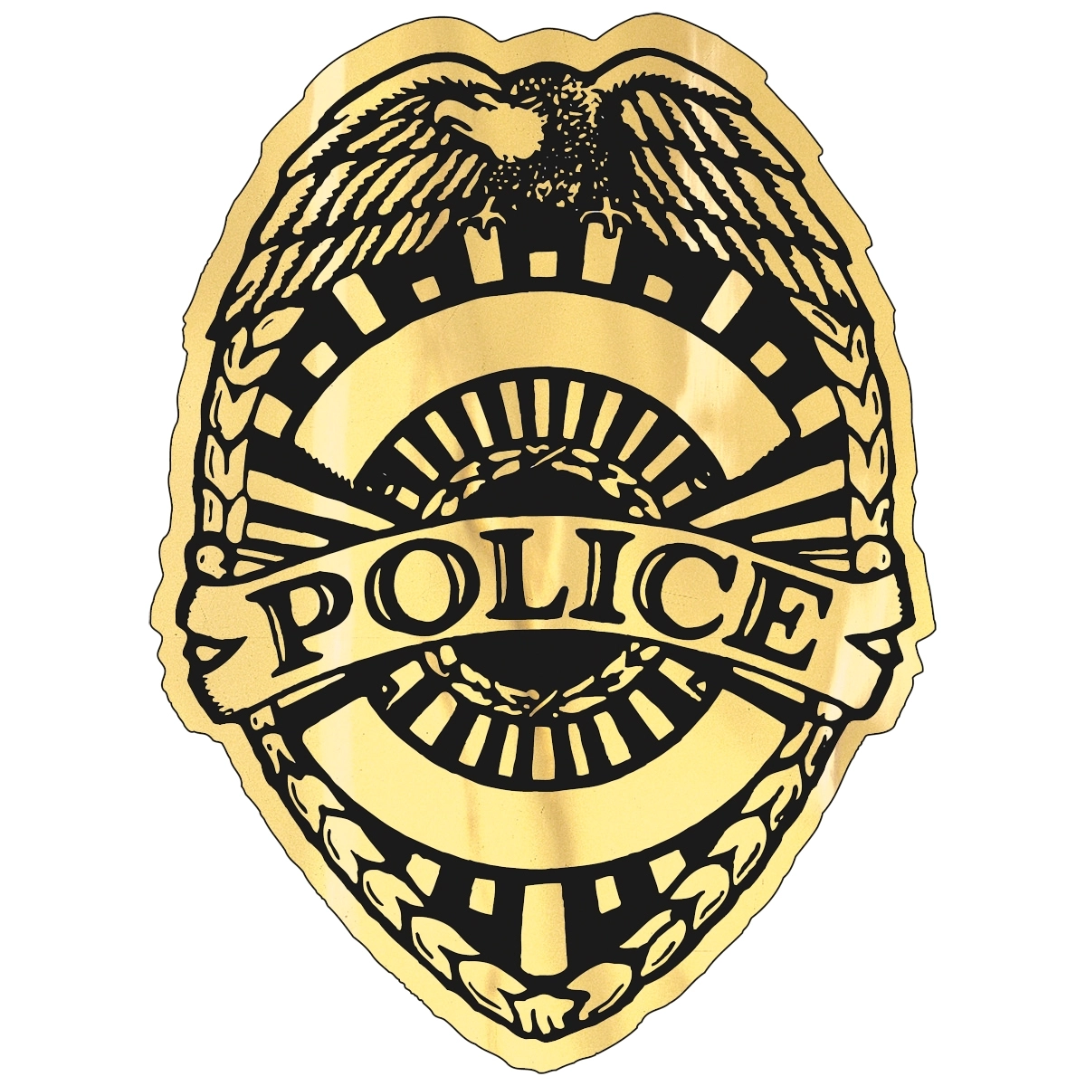 Police Badge Lapel Sticker Custom Sticker Rolls |Custom Lapel Stickers