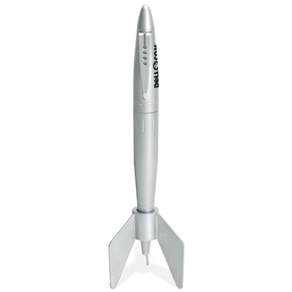 Retro Rocket Ship Promotional Pen - Imprinted with your logo