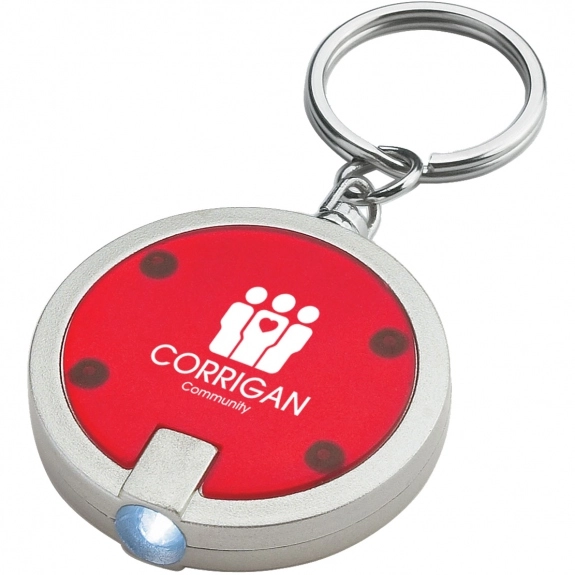 Round LED Light Promotional Key Tag | Promotional Keychains