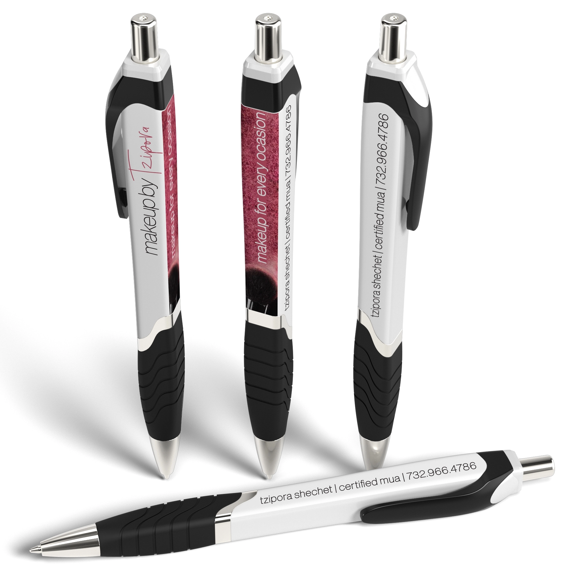 Full Color Tri-Ad Promotional Click Pen w/ Grip | Promotional Pen | eP
