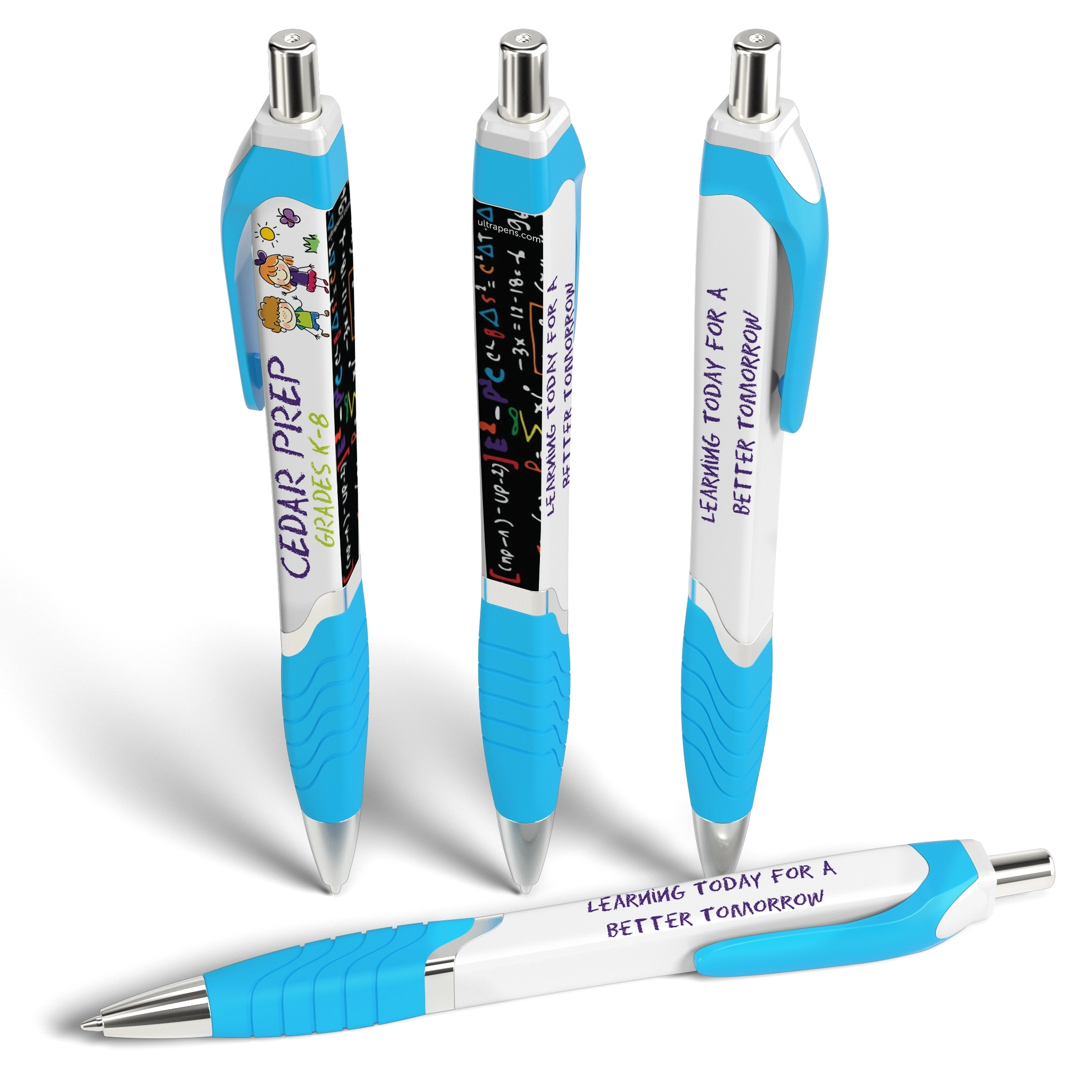 Full Color Tri-Ad Promotional Click Pen w/ Grip | Promotional Pen | eP