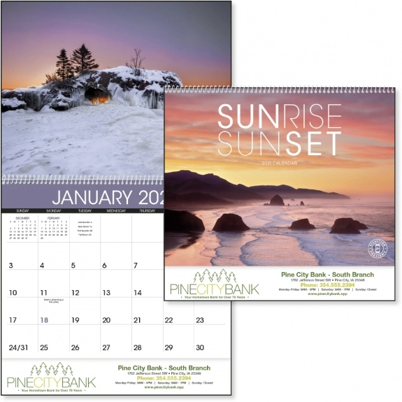 Sunrise Sunset - 12 Month Appointment Custom Calendar | ePromos
