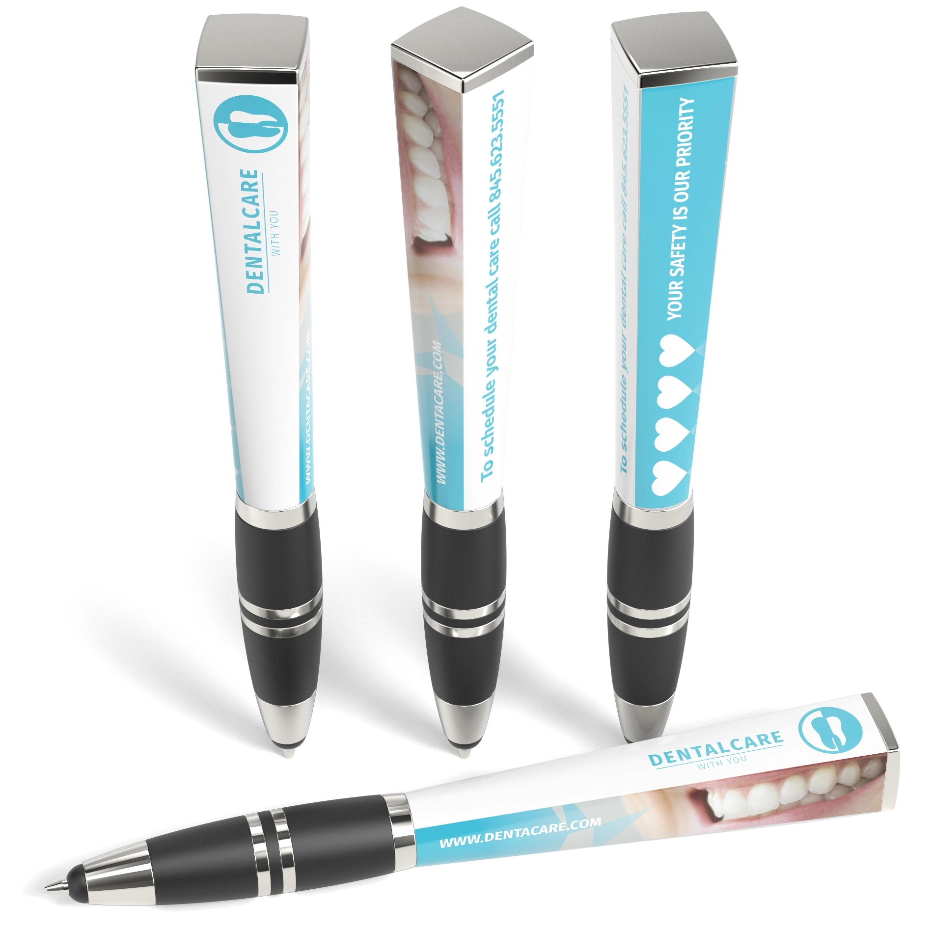 Full Color Square Ad Promotional Stylus Pen | Promotional Pen | ePromo