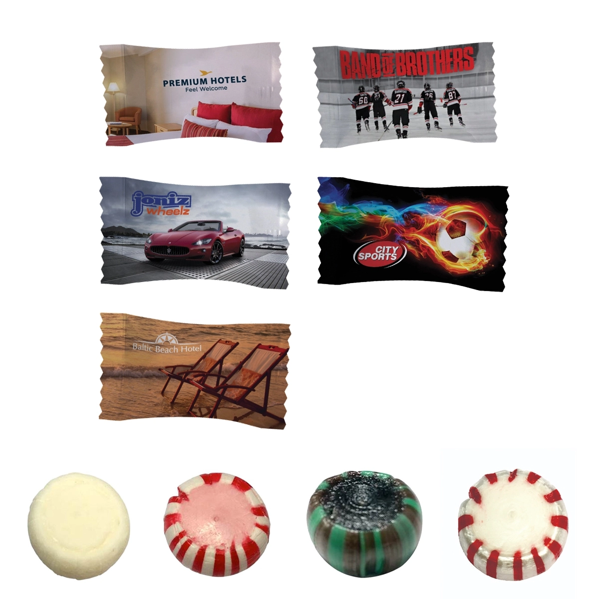 Full Color Individually Wrapped Custom Mints | Promotional Mints