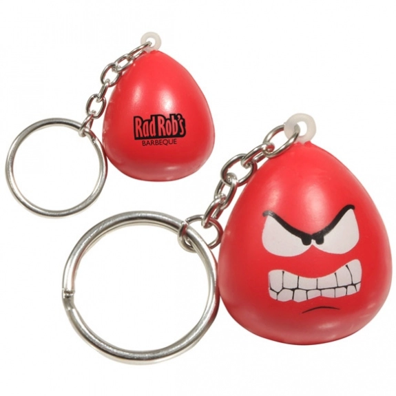 Angry Mood Custom Keychain Stress Reliever | Promotional Keychains | e
