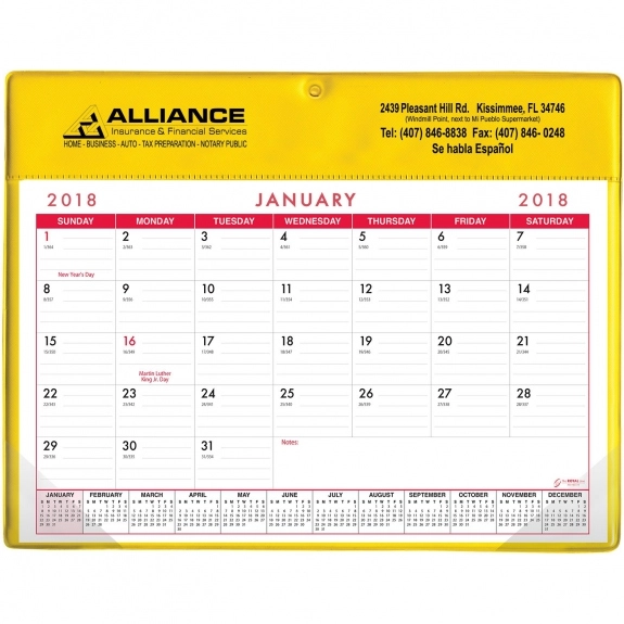 Custom Desk Pad Calendar - 11.5 x 9 | ePromos