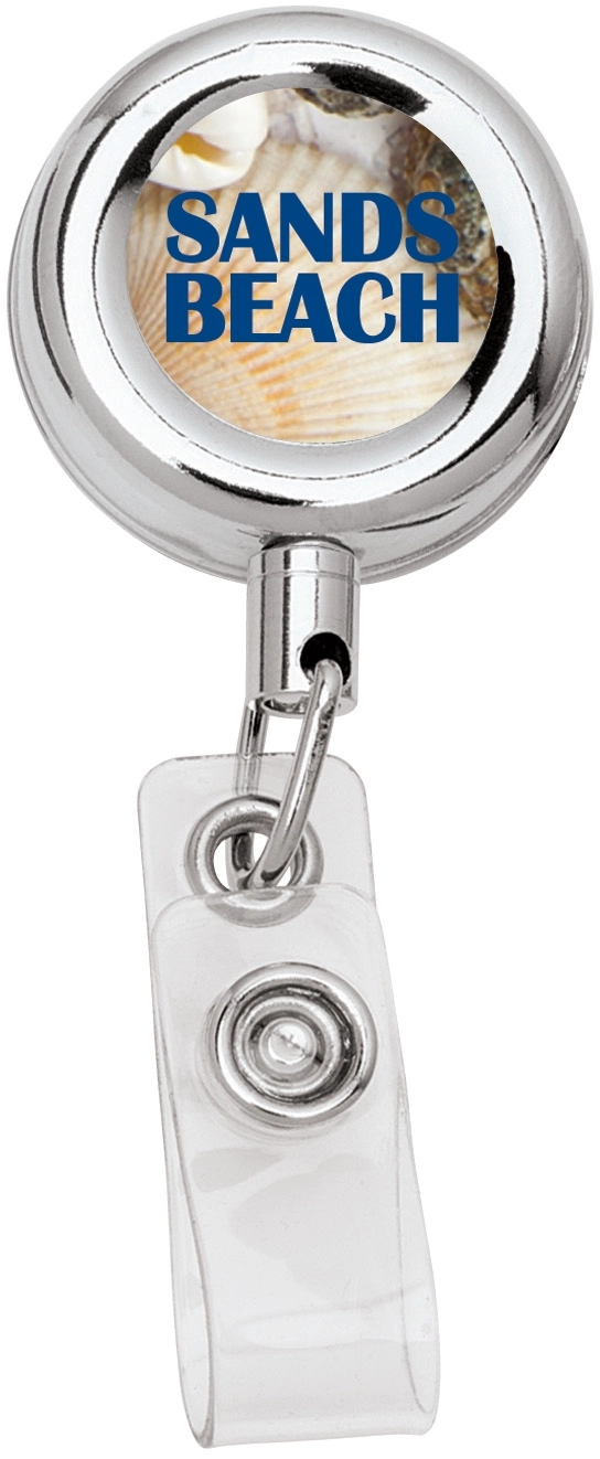 Full Color Metal Retractable Custom Badge Holder | ePromos