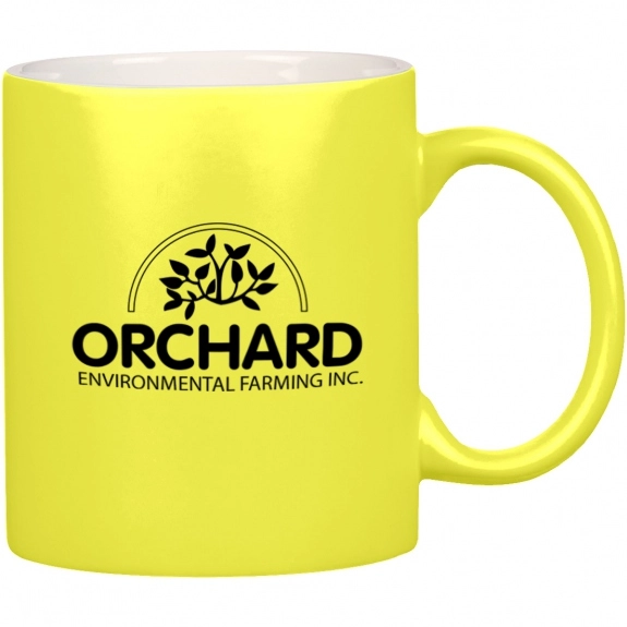 Neon Ceramic Custom Coffee Mugs - 11 oz. | Customized Coffee Mugs | eP