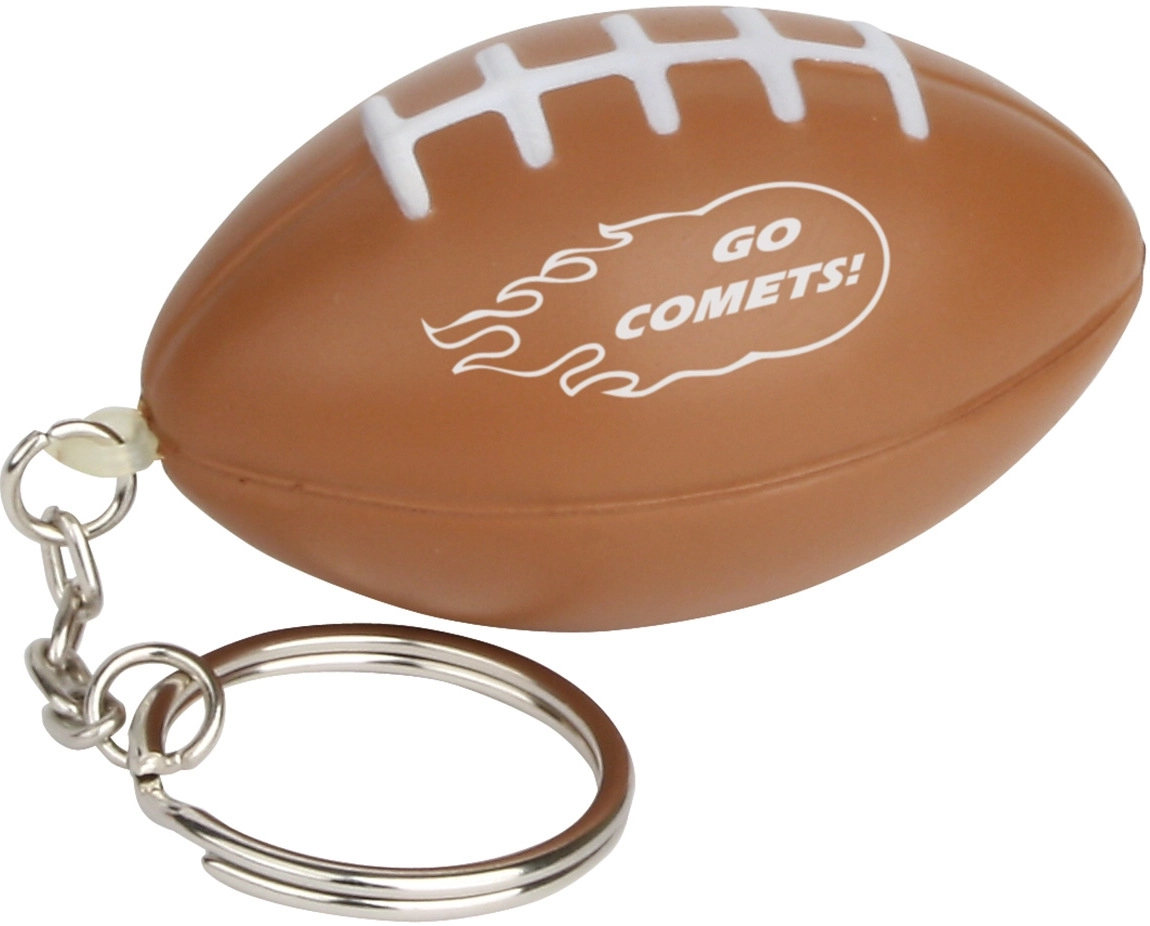Football Shaped Custom Keychain Stress Ball | Promotional Keychain | e