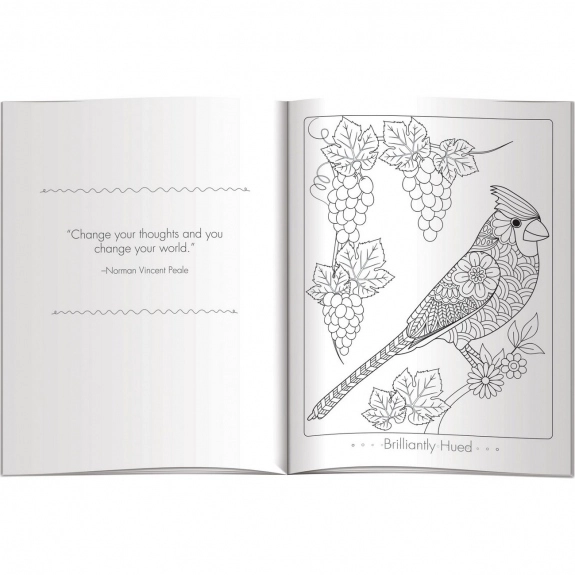 Color Comfort Adult Custom Coloring Books - Birds | ePromos